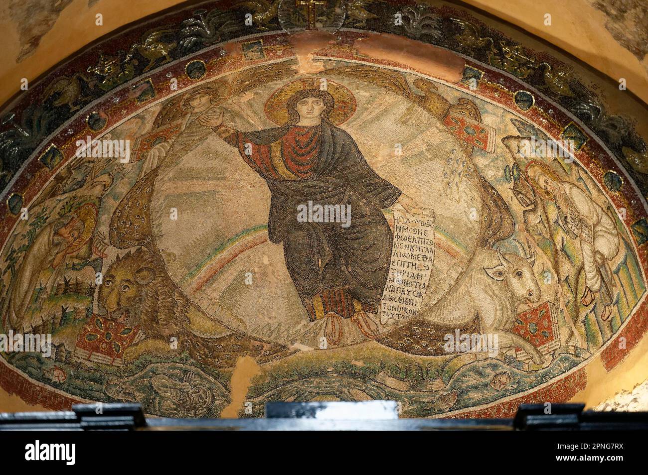 Church of Osios David (ex Latomos Monastery), apse, mosaic, interior ...