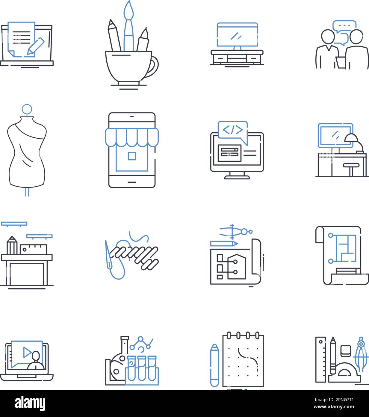 Director and supervisor line icons collection. Leadership, Guidance ...