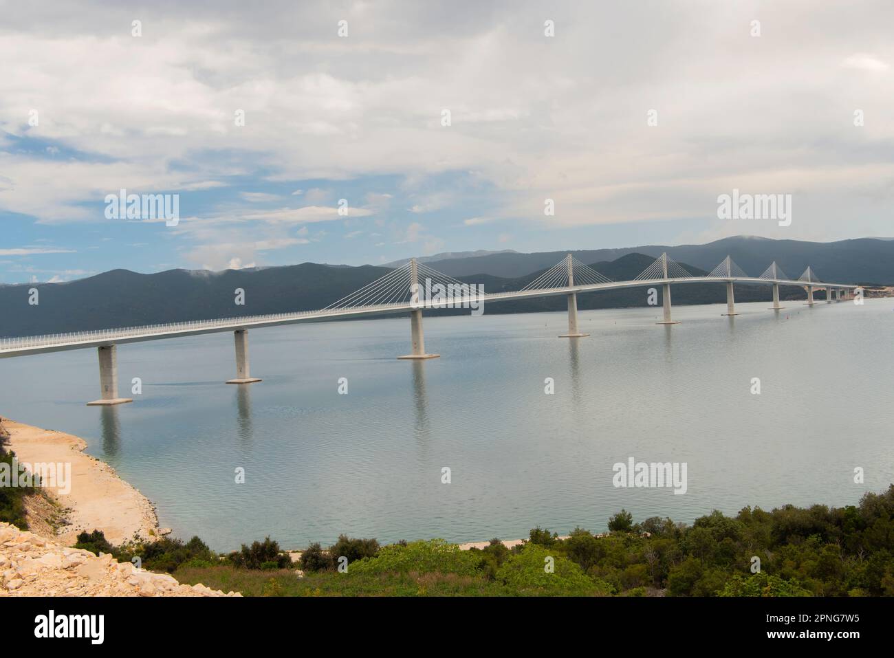 Pelješac Bridge in Komarna, Croatia Stock Photo - Alamy
