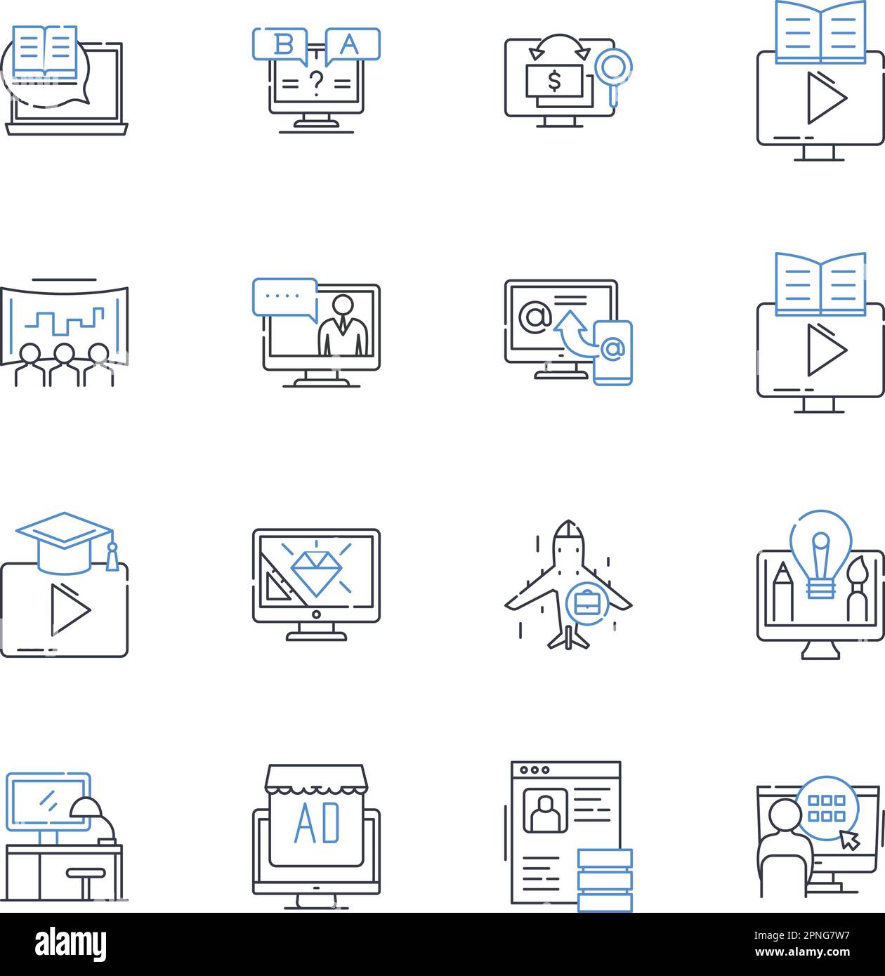 Digital strategy line icons collection. Innovation, Disruption, Agility ... Digital strategy line icons collection. Innovation, Disruption, Agility ...