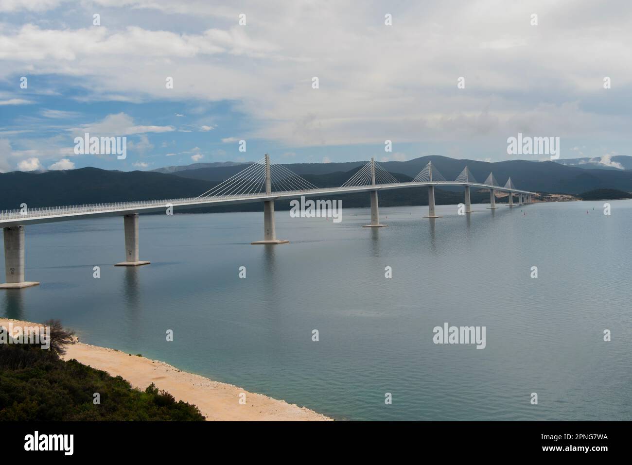 Pelješac Bridge in Komarna, Croatia Stock Photo - Alamy