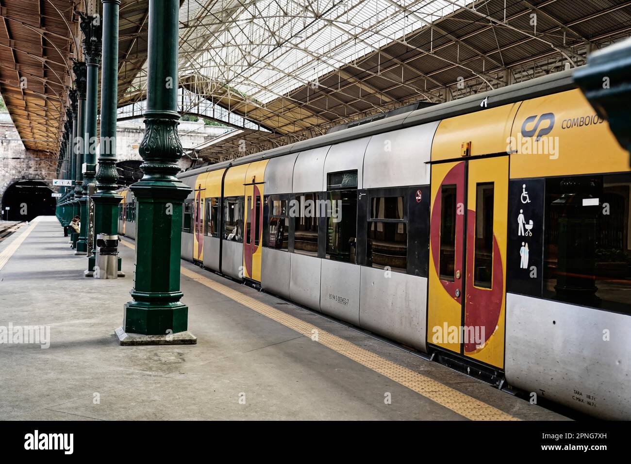 Trains, railway, railway in Porto Sao Bento station in Portugal in ...