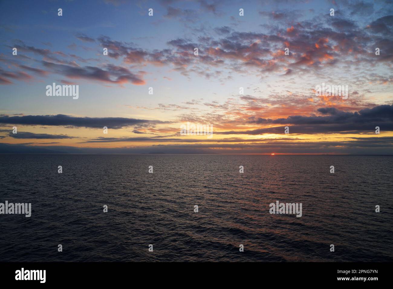 sunset sundown at the sea Mediterranean Sea in Greece, greek sunset ...