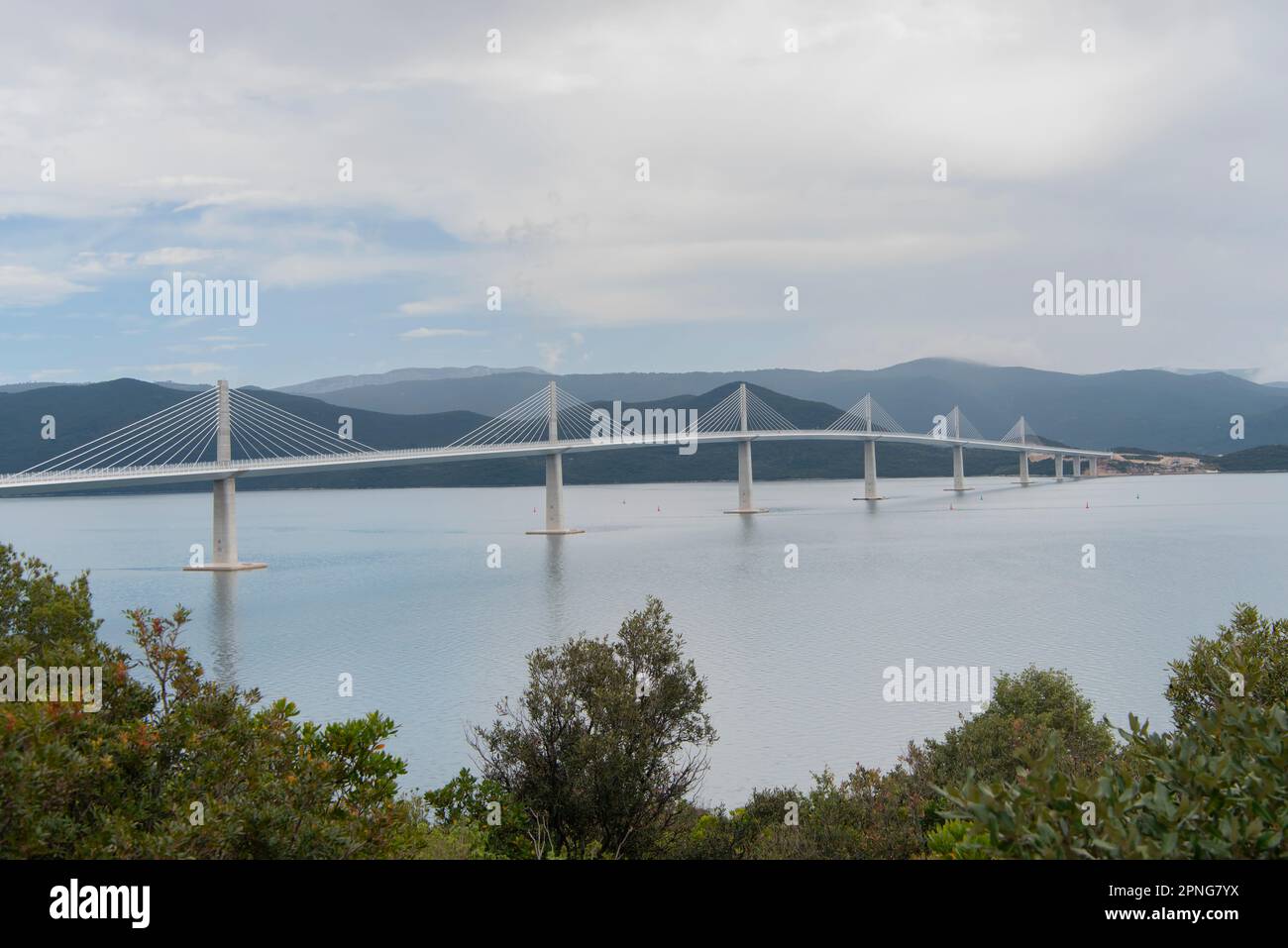 Pelješac Bridge in Komarna, Croatia Stock Photo - Alamy