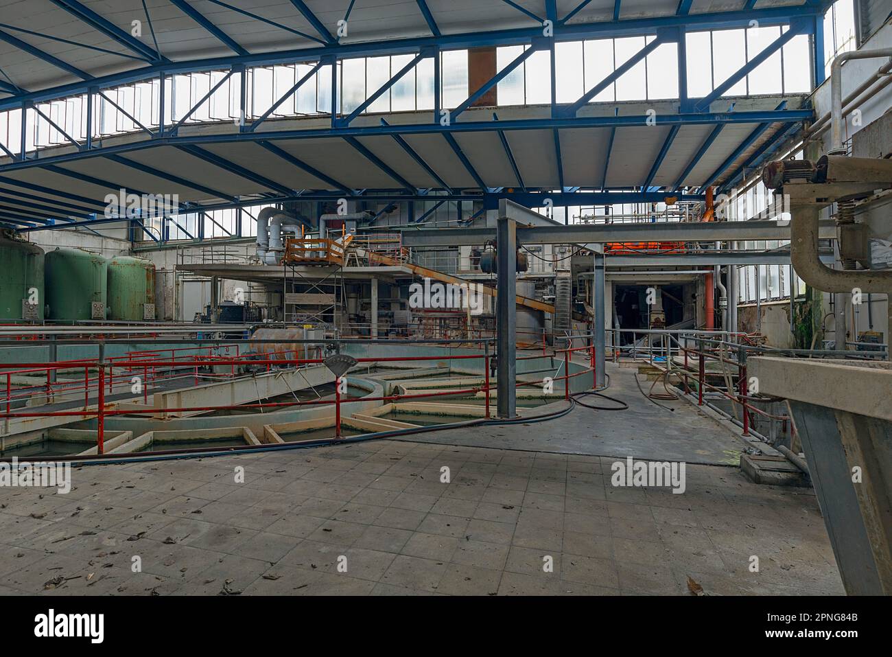 Water purification plant of a former paper factory, Lost Place, Bavaria ...