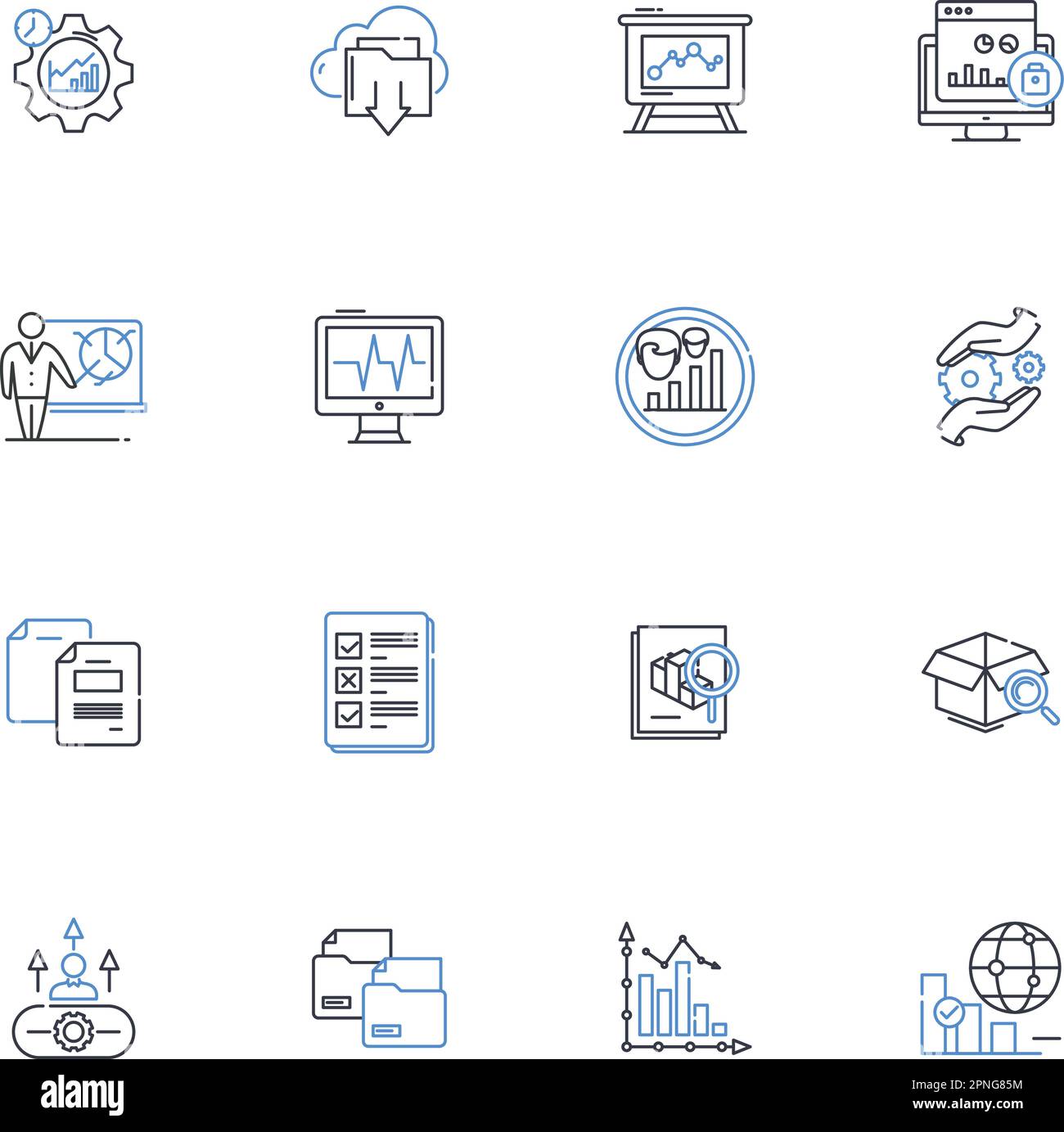 History Algorithms Line Icons Collection Computation Computing Binary Calculus Cryptography