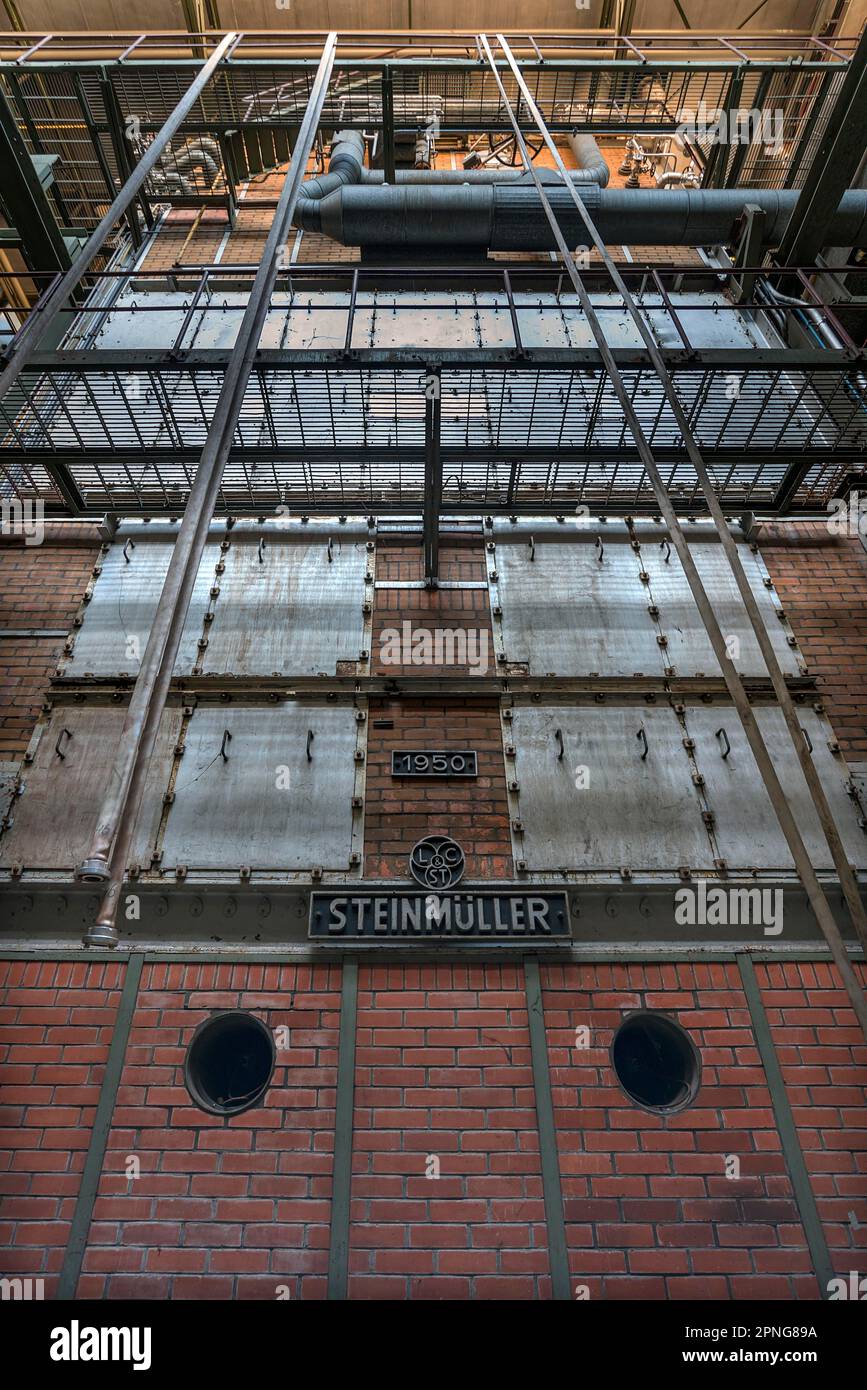 Power house with boiler plant, built in 1950, of a former paper factory ...