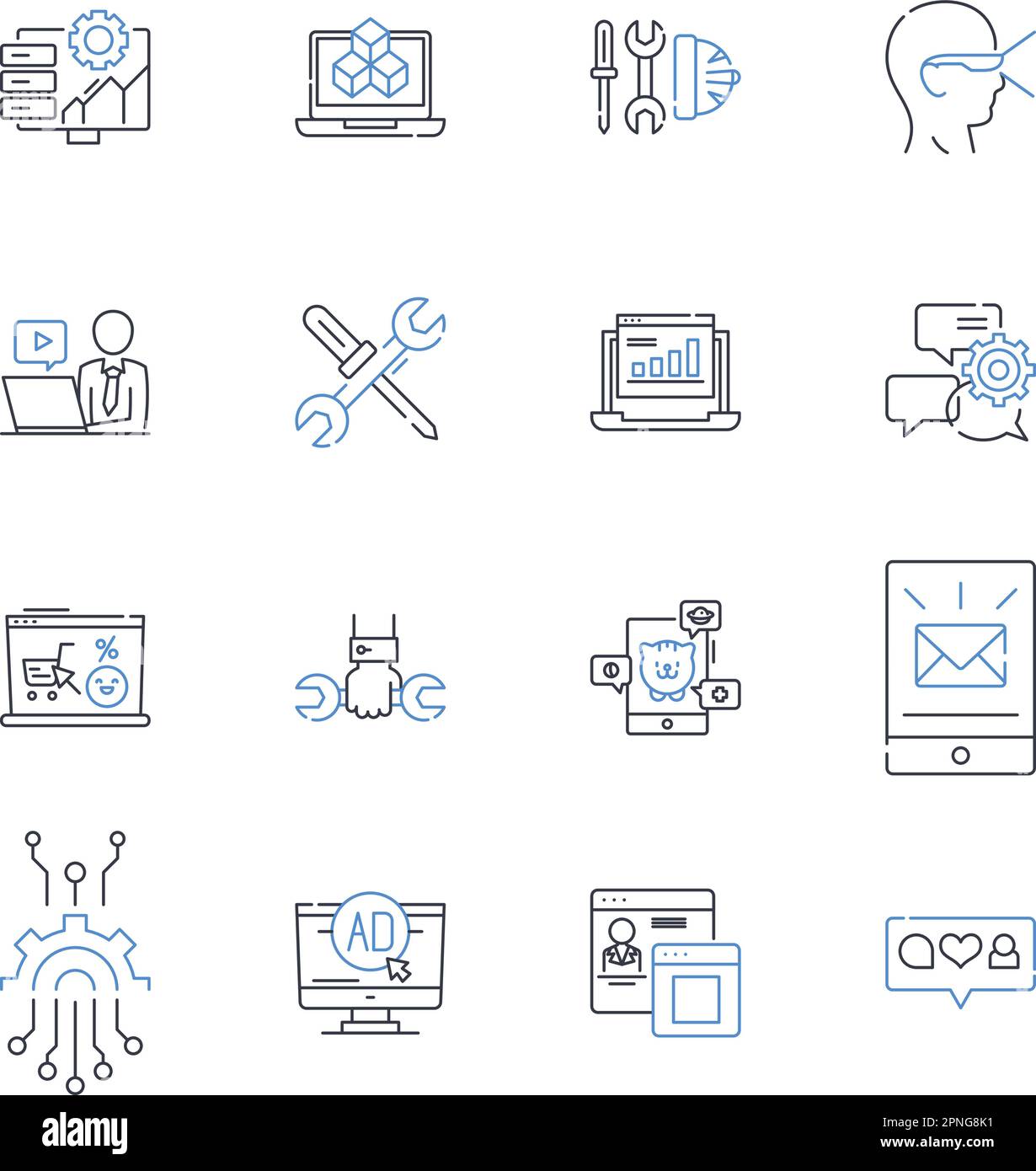 Education And Training Line Icons Collection Learning Knowledge