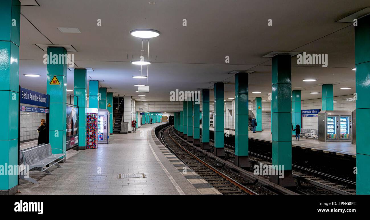 S Station Anhalter Bahnhof, underground, Berlin, Germany Stock Photo ...