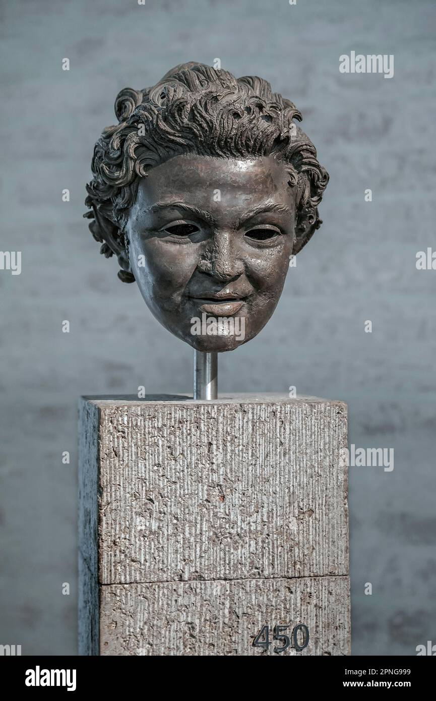 Hellenistic bronze head from the statue of a satyr c. 100 BC ...