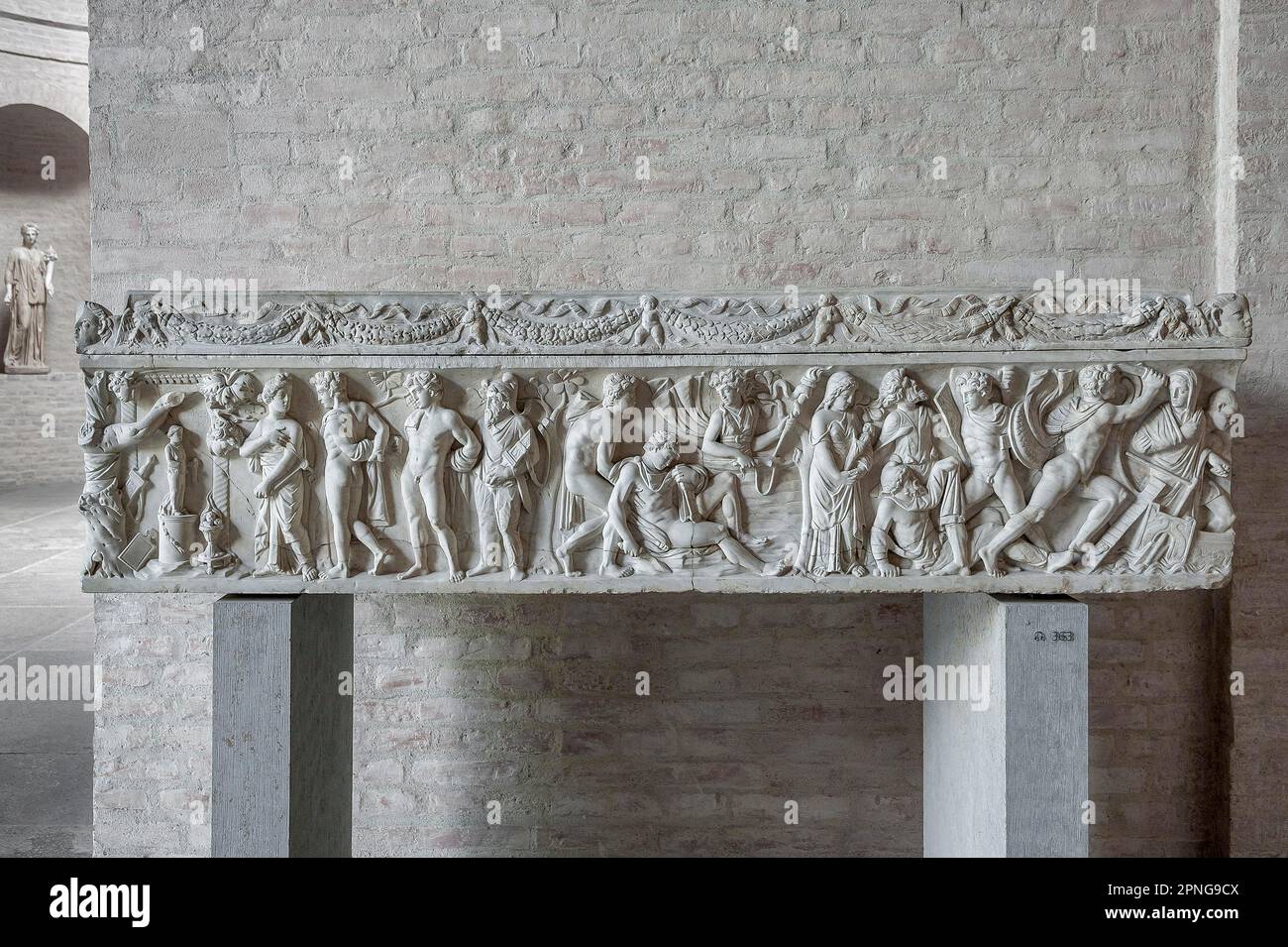 Orest and Iphigenia at the Taurians, Roman sarcophagus c. 140 AD ...