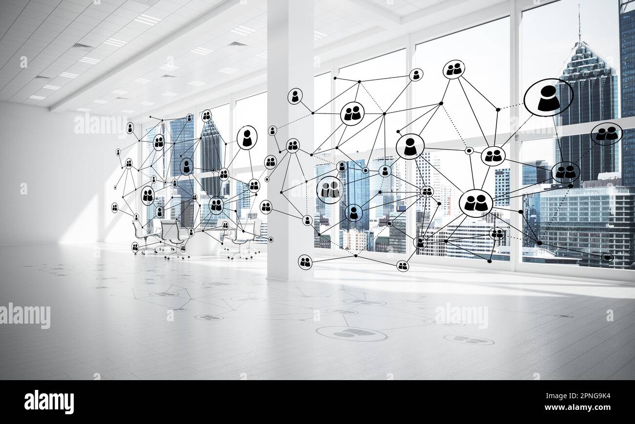 Networking and wireless connection as concept for effective modern ...
