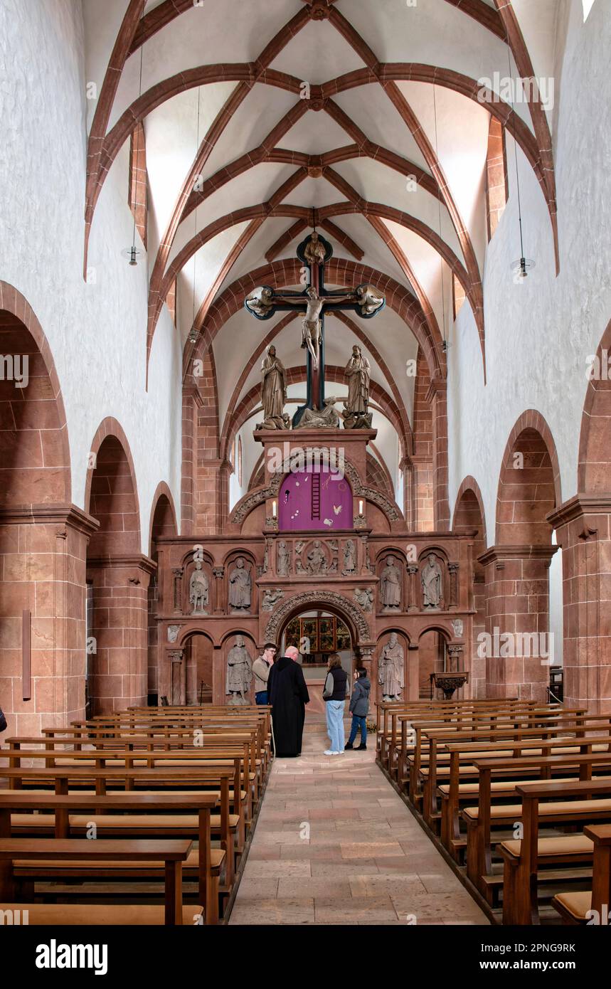 Romanesque basilica Holy Cross with the rood screen, Benedictine ...