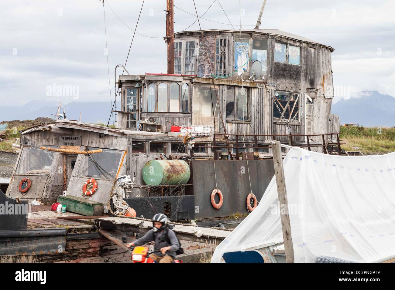 Ship graveyard near Homer, Alaska Stock Photo - Alamy