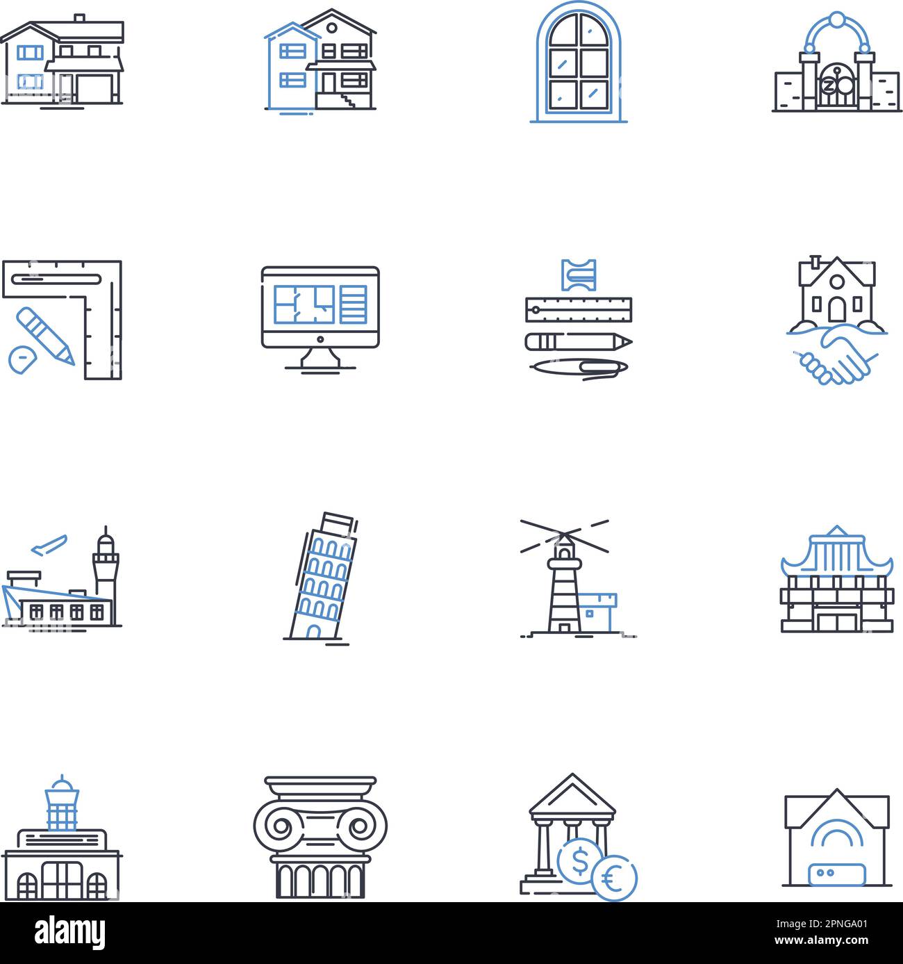 Churches line icons collection. Worship, Congregation, Prayer, Praise ...