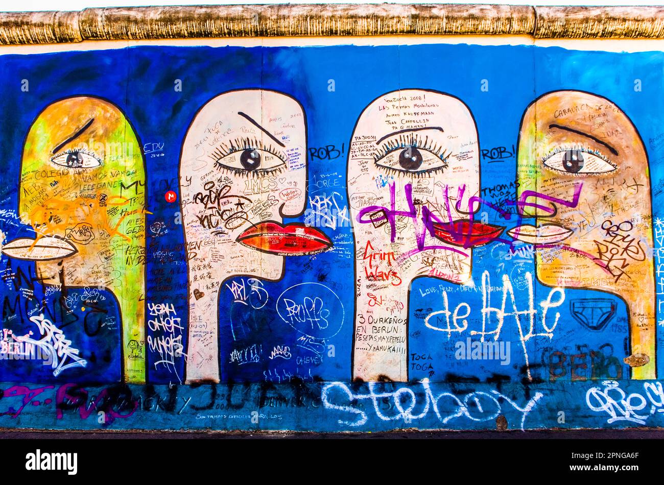 Tolerance by Mary Mackey, USA, East Side Gallery, Berlin Wall Stock ...