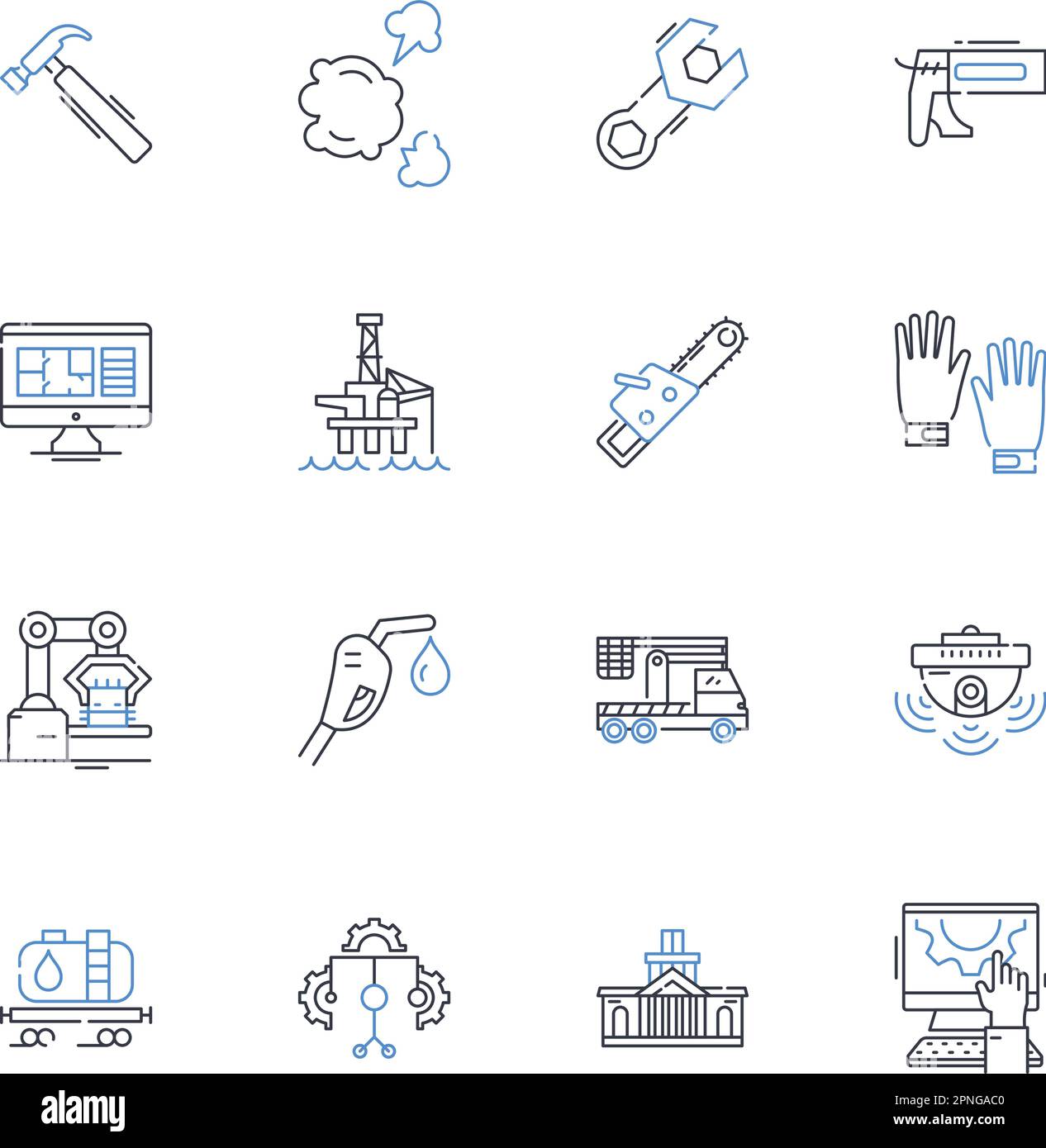 Construction management line icons collection. Planning, Scheduling ... Construction management line icons collection. Planning, Scheduling ...