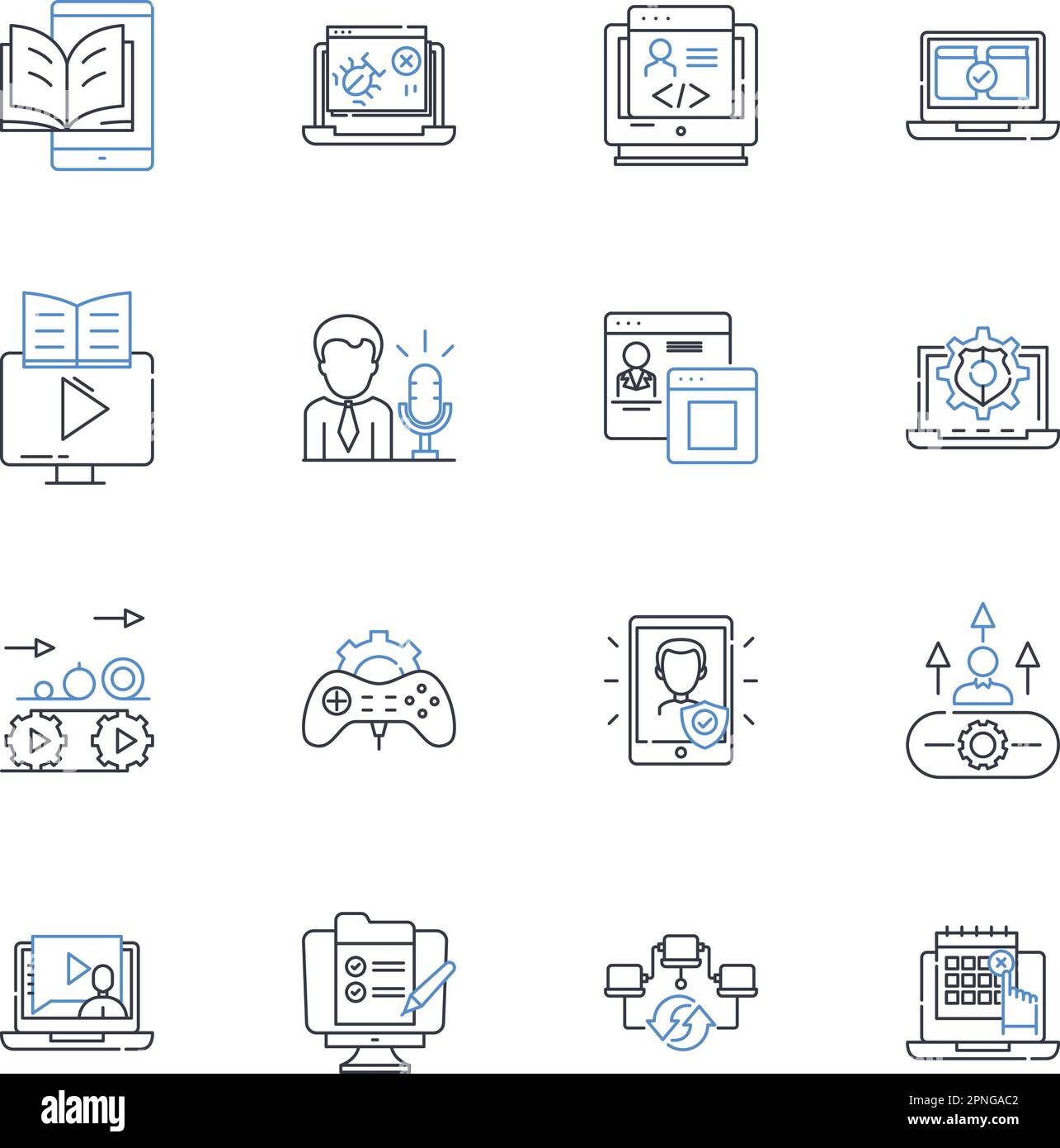 touchscreen line icons collection. Responsive, Intuitive, Sensory ...