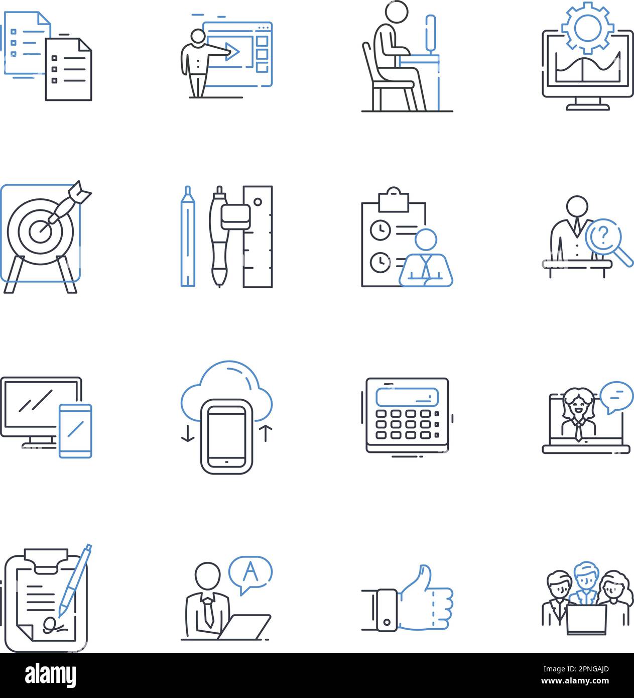 Joint venture line icons collection. Collaboration, Partnership ...