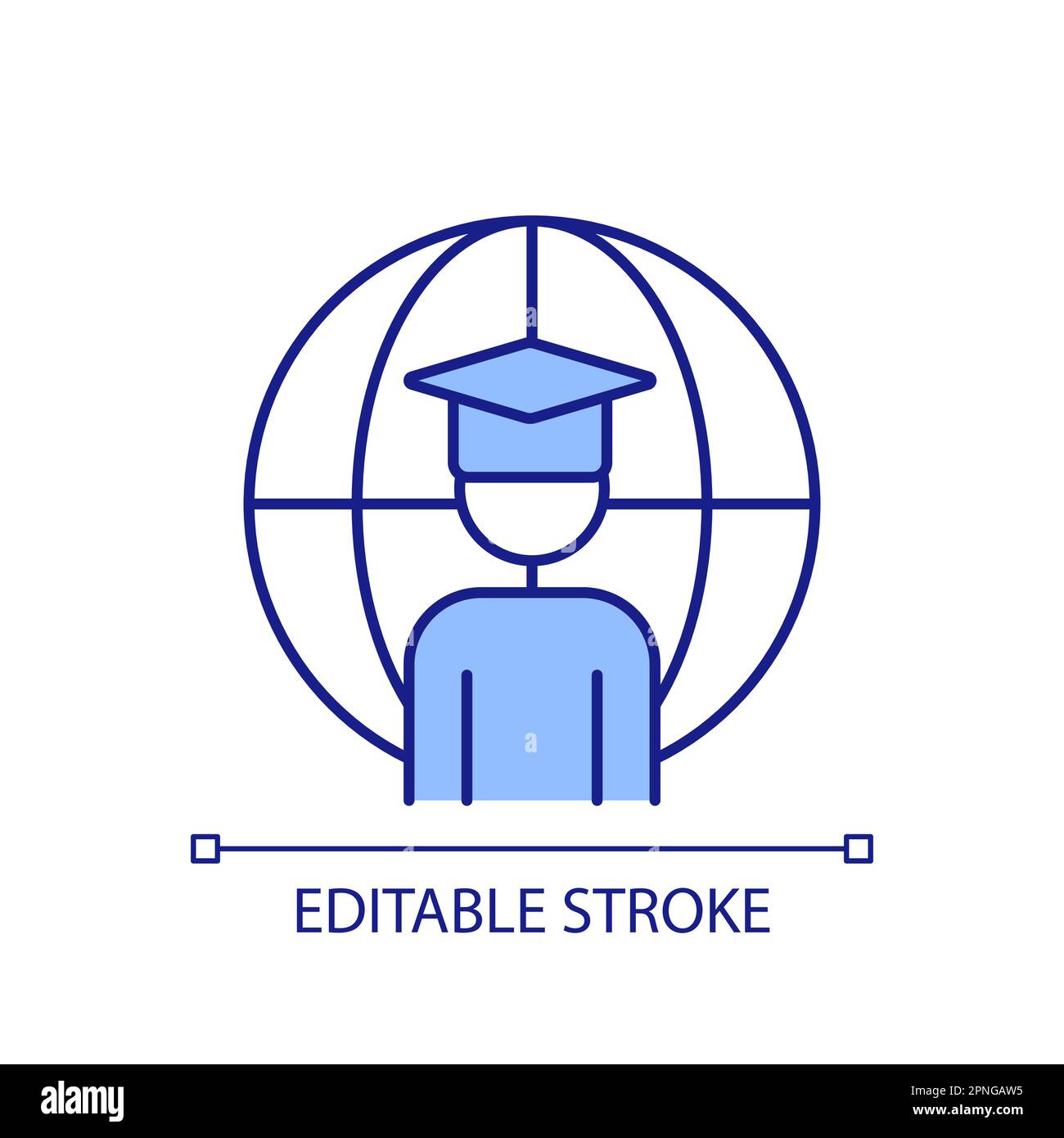 International student RGB color icon Stock Vector Image & Art - Alamy