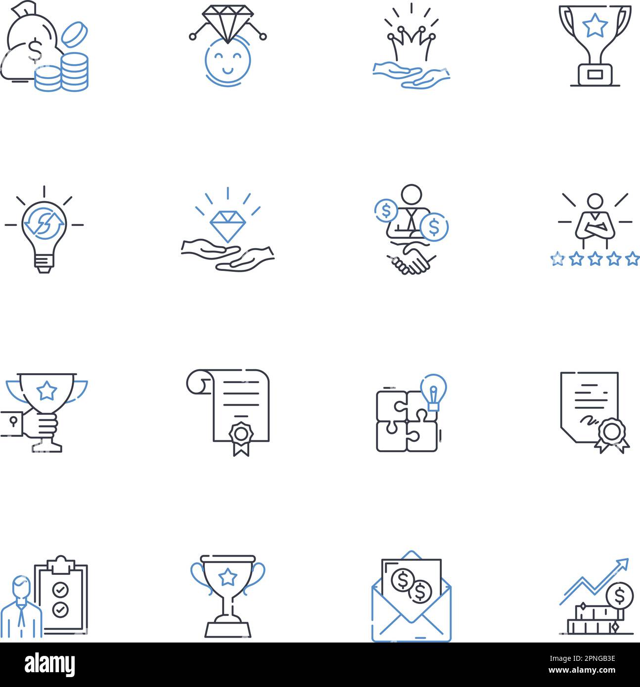 Workflow Efficiency Line Icons Collection Streamlining Automation