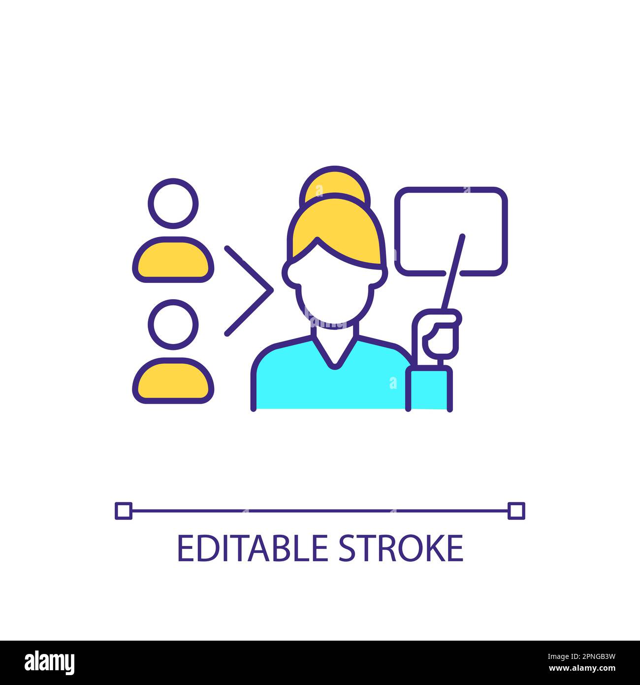 Teacher RGB color icon Stock Vector Image & Art - Alamy