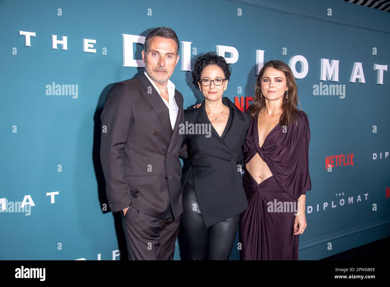New York, United States. 18th Apr, 2023. Rufus Sewell, Debora Cahn and ...