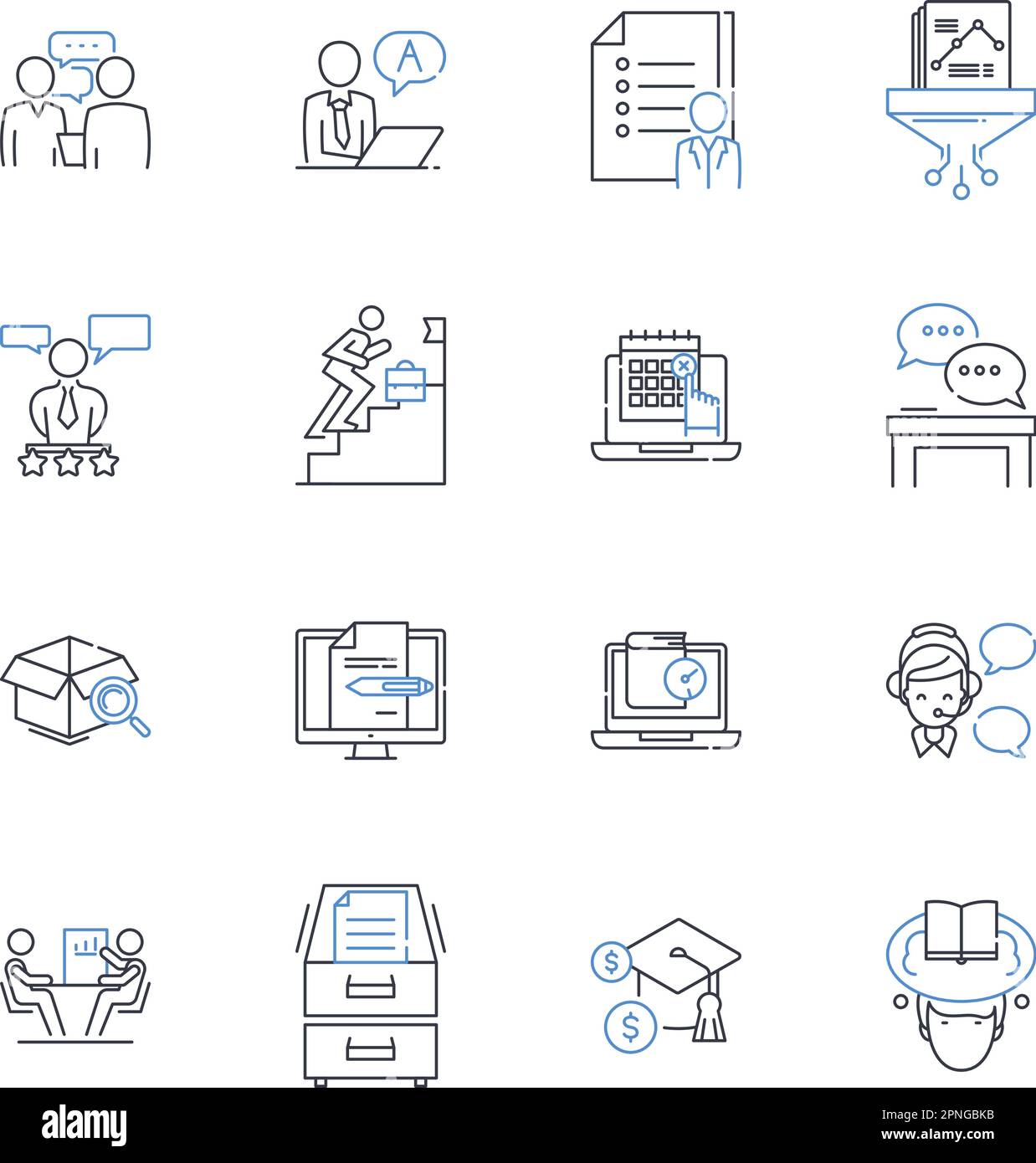 Operating Plan Line Icons Collection Strategy Execution Tactics