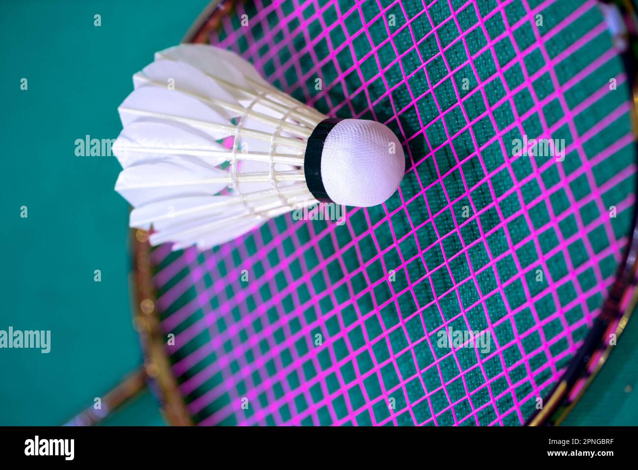 badminton court indoor shuttlecock Stock Photo - Alamy