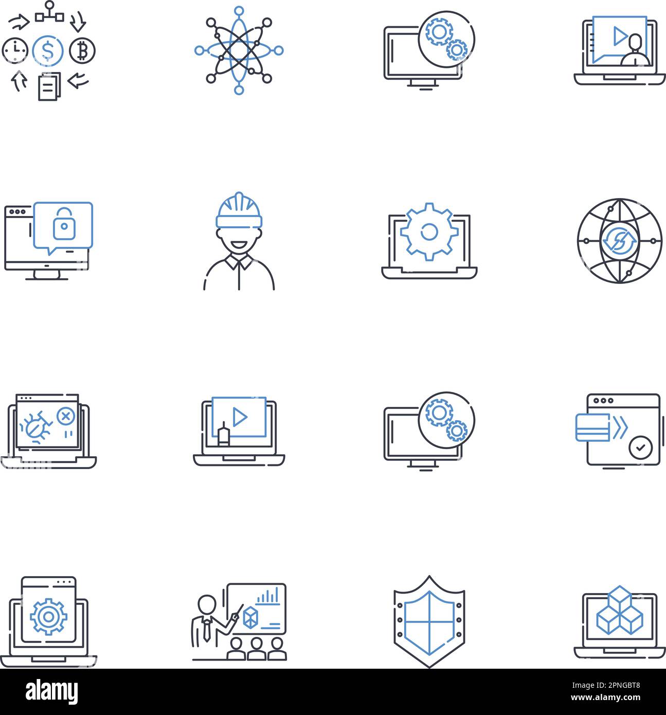 Data integrity line icons collection. Verification, Trusrthiness ... Data integrity line icons collection. Verification, Trusrthiness ...