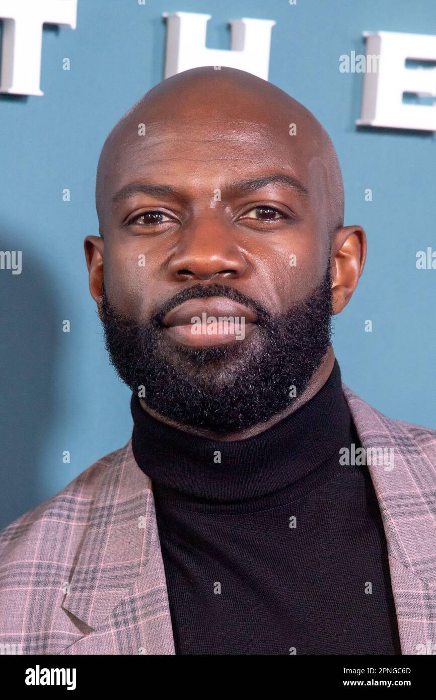 New York, United States. 18th Apr, 2023. David Gyasi attends Netflix's ...