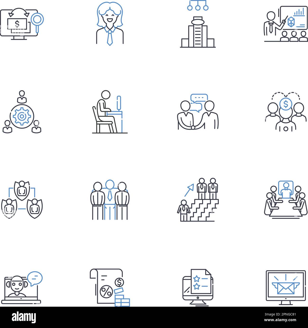 Entity Structure Line Icons Collection Hierarchy Architecture Nerk