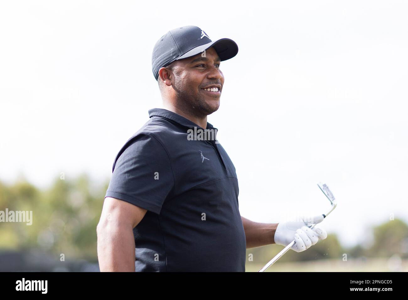 Harold Varner III of RangeGoats GC seen on the driving range during the ...