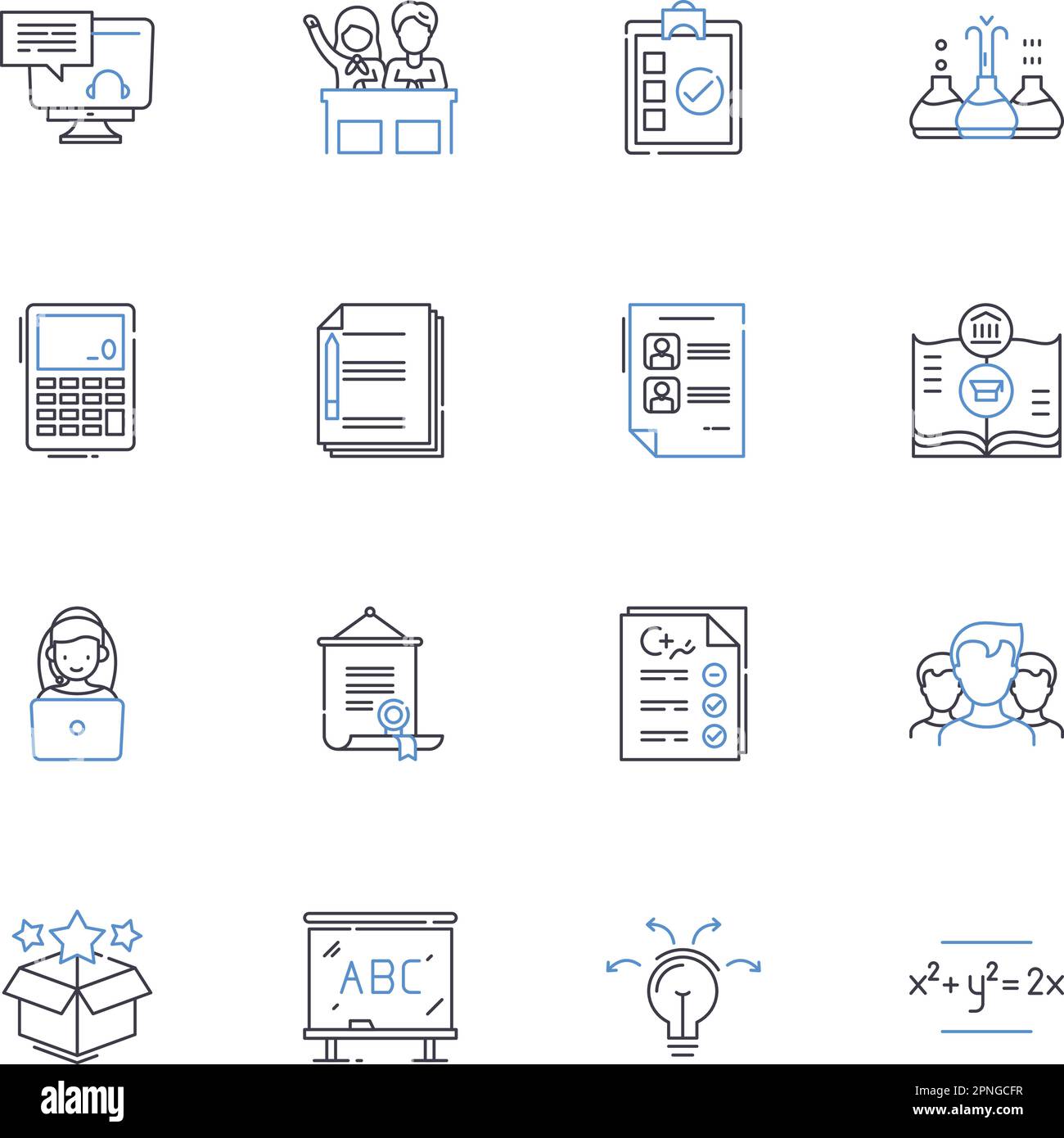Proficiency line icons collection. Mastery, Expertise, Competence ...