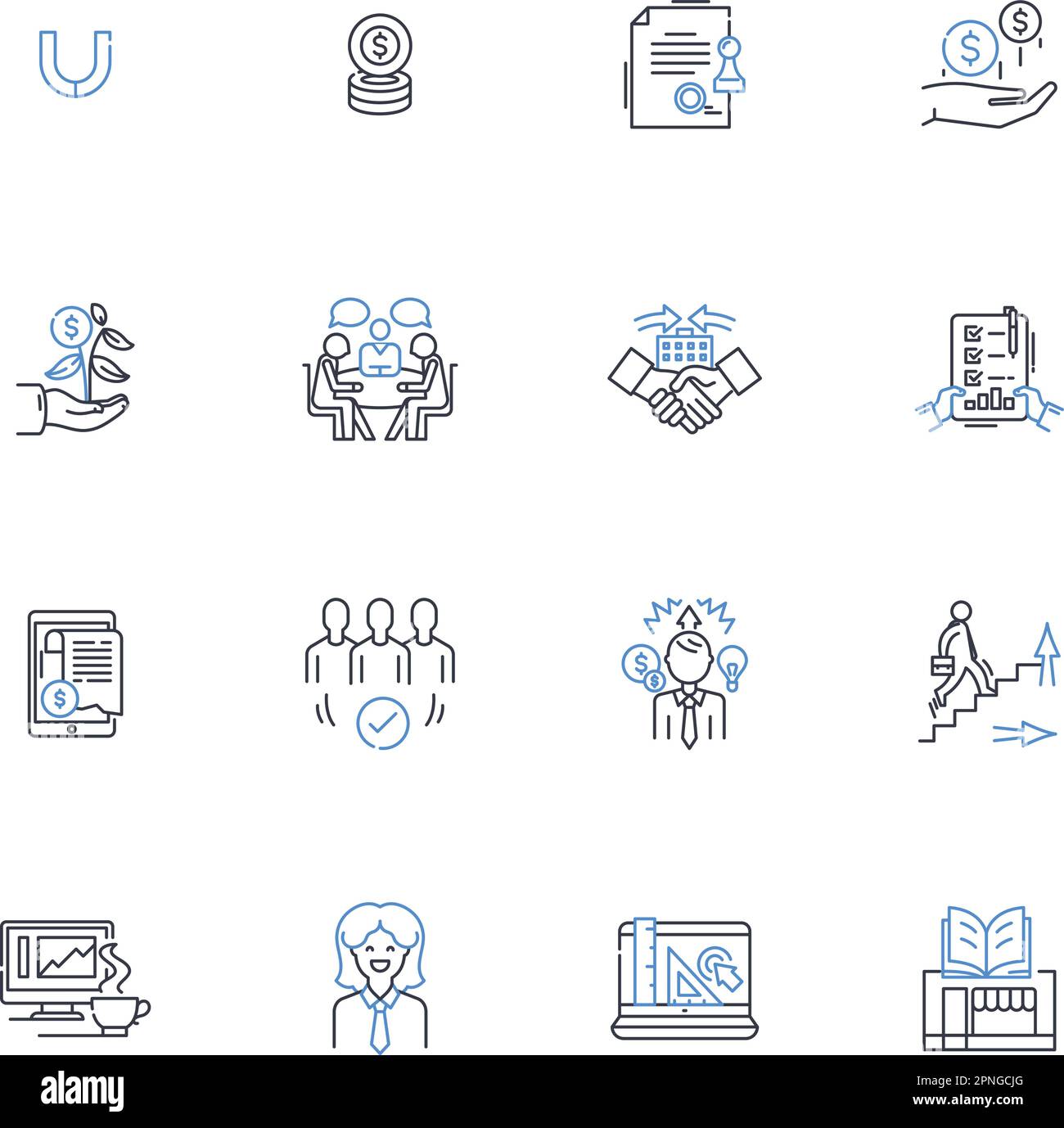 Capitalism line icons collection. Profit, Competition, Innovation ...
