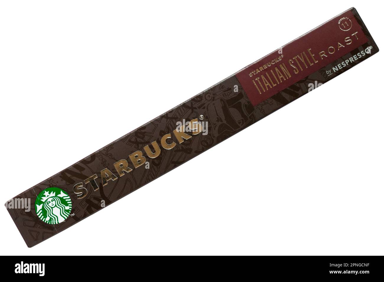 Box of Starbucks Italian Style Roast coffee capsules by Nespresso ...
