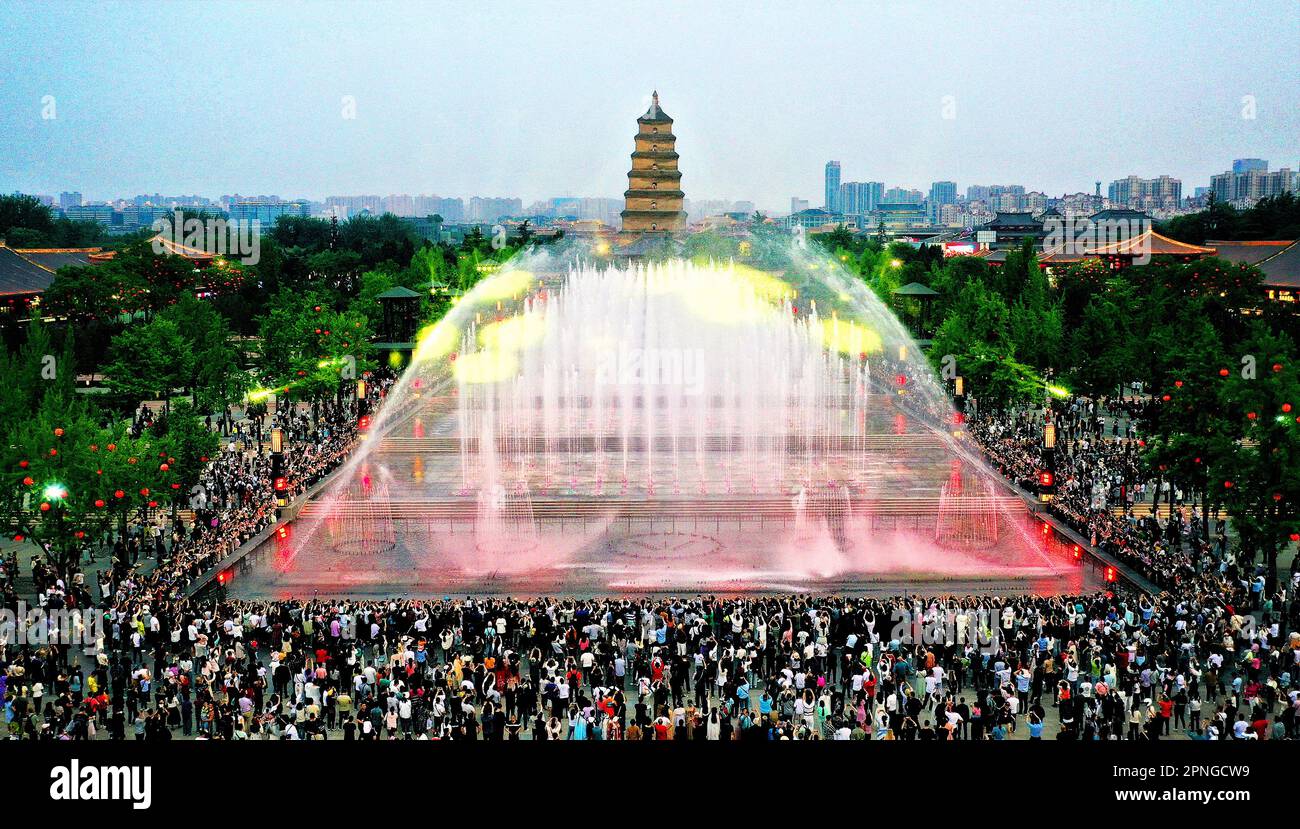 Xi'an. 18th Apr, 2023. This aerial photo taken on April 18, 2023 shows ...