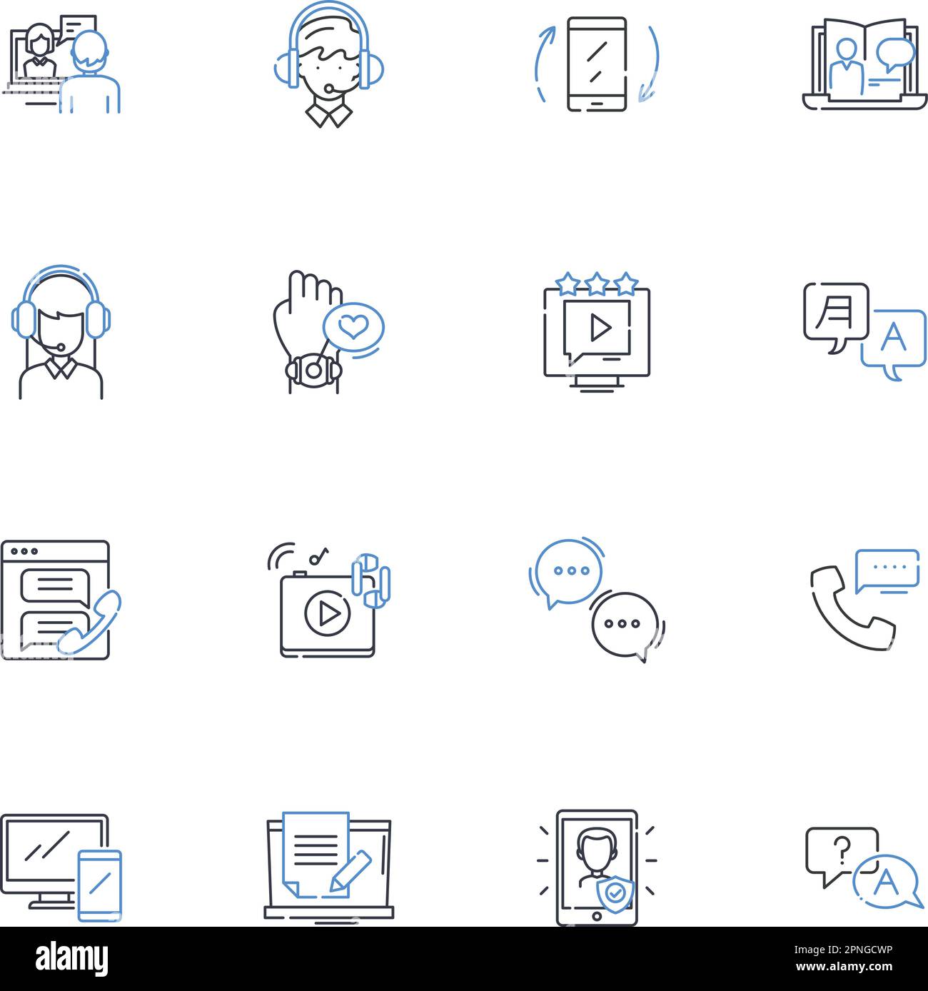 Delivery line icons collection. Courier, Transport, Distribution ...