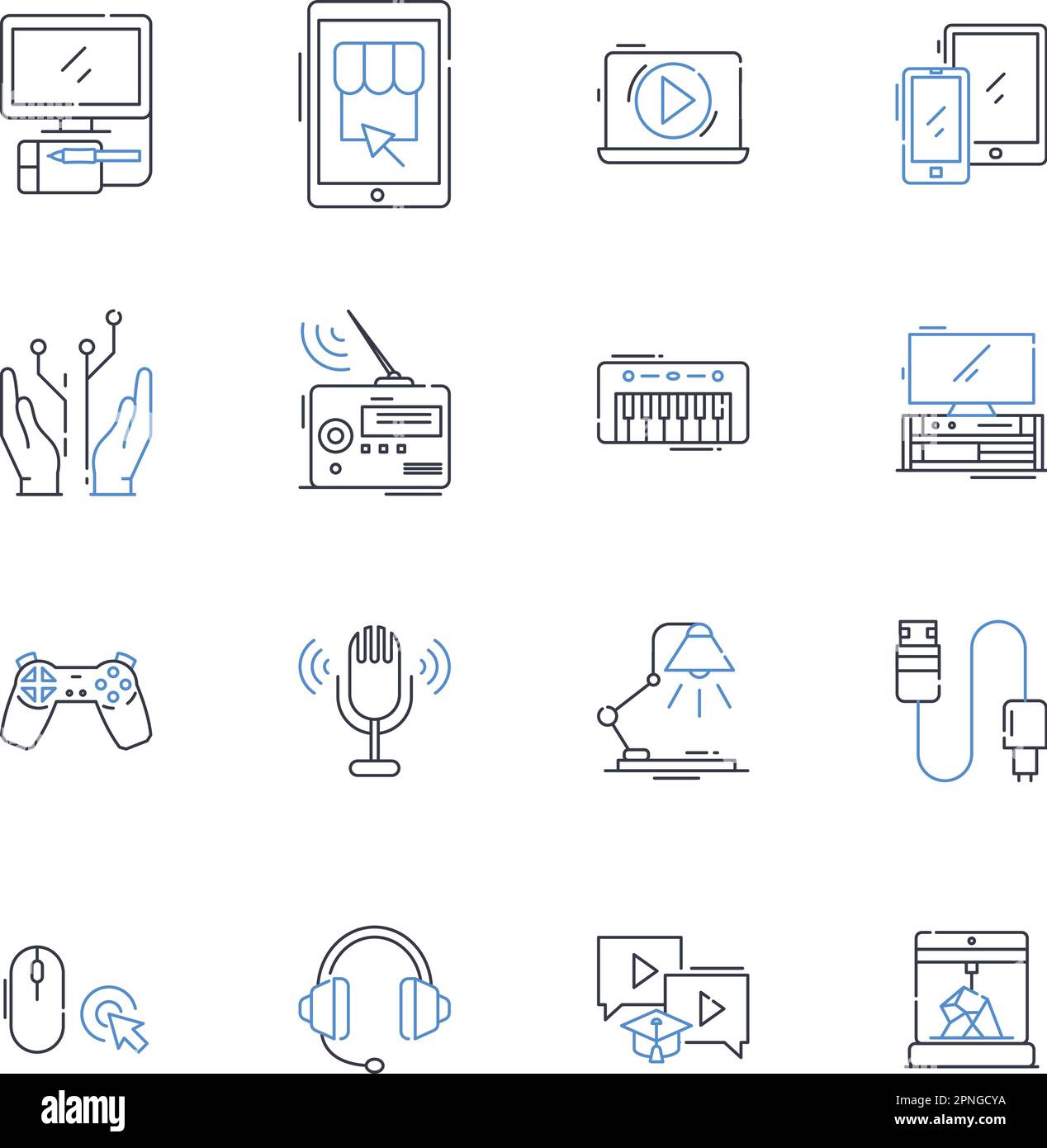 High-tech boutique line icons collection. Futuristic , Innovation ...