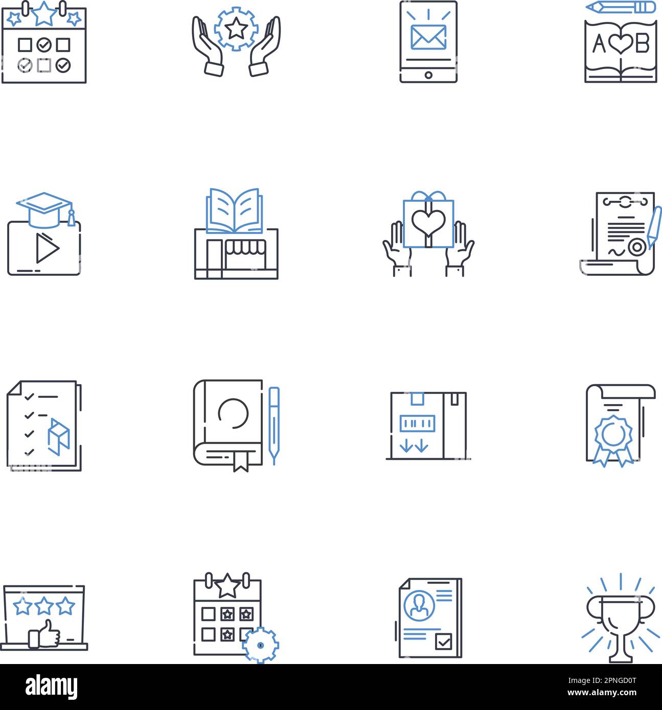 Tagline line icons collection. Inspire, Innovate, Elevate, Empower ...