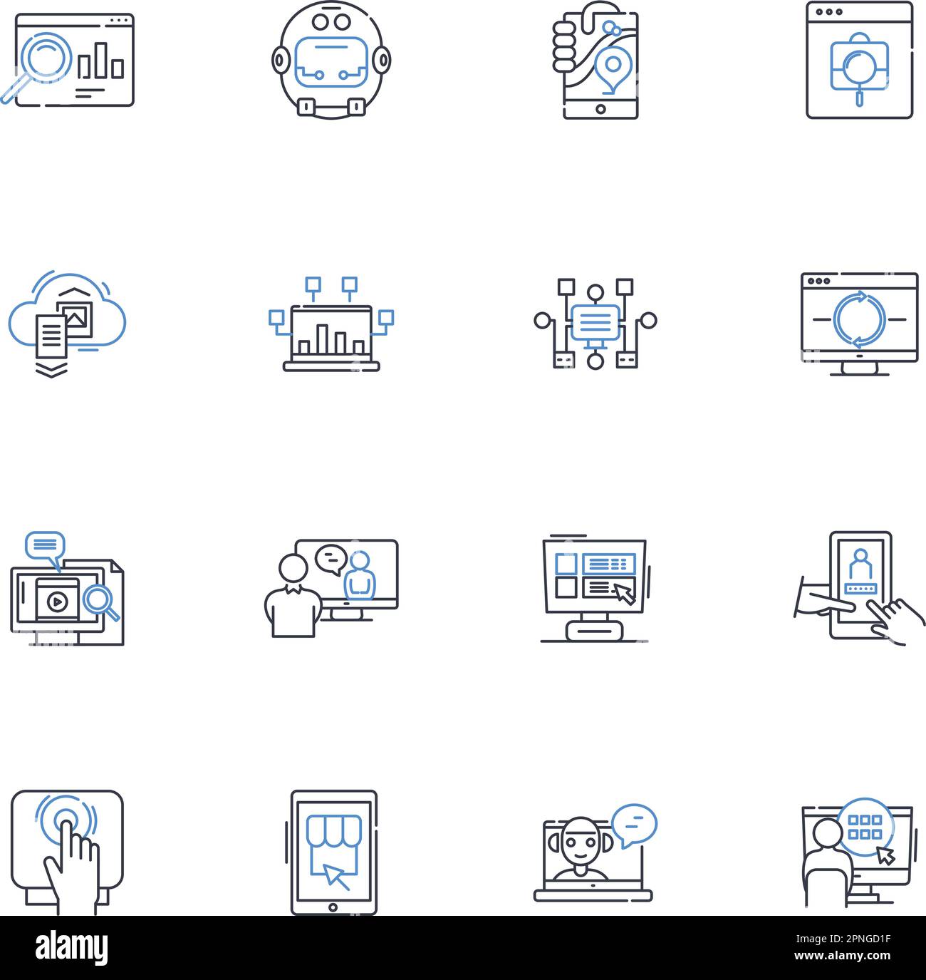 Speaker Line Icons Collection Loud Clear Portable Wireless