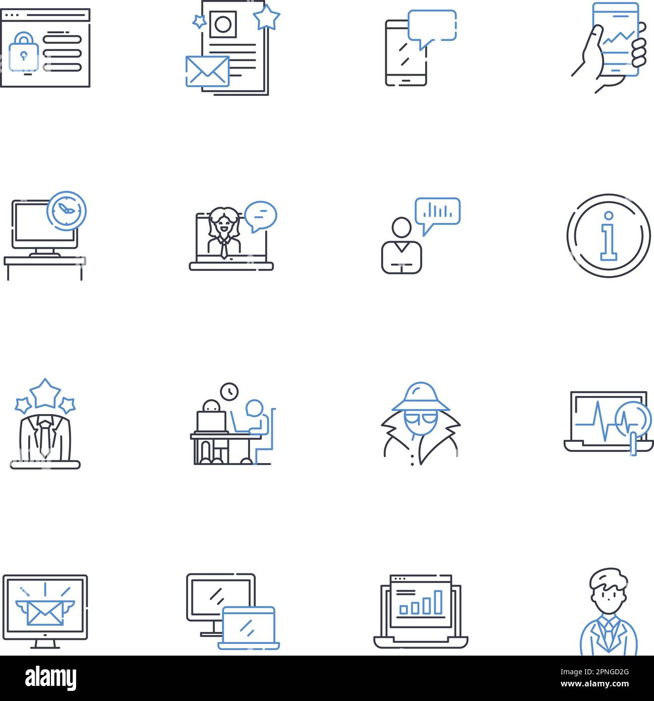 P&L Account line icons collection. Revenue, Expenses, Income, Cost ...
