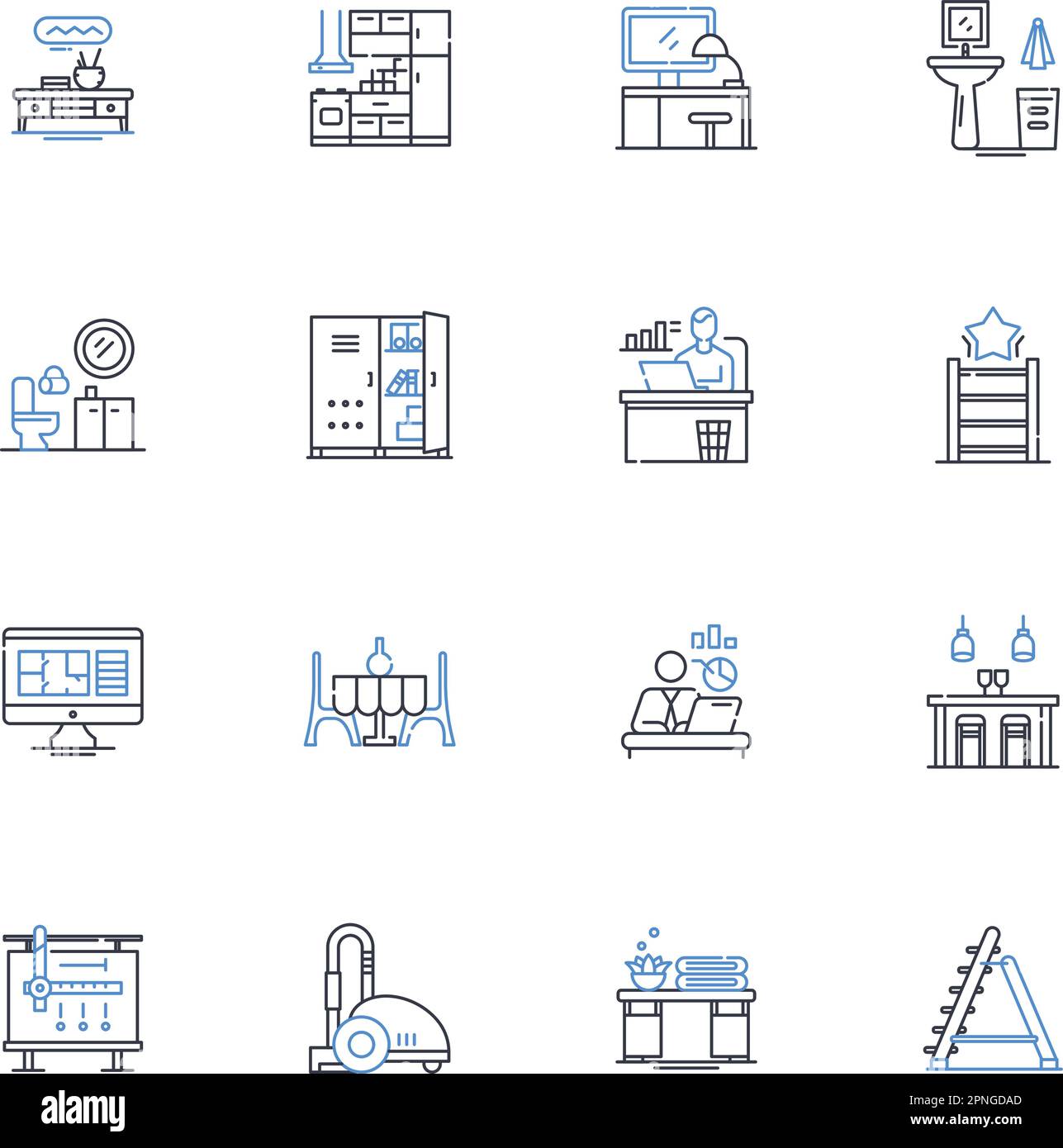 Shelf line icons collection. Storage, Display, Organization, Bookshelf ...