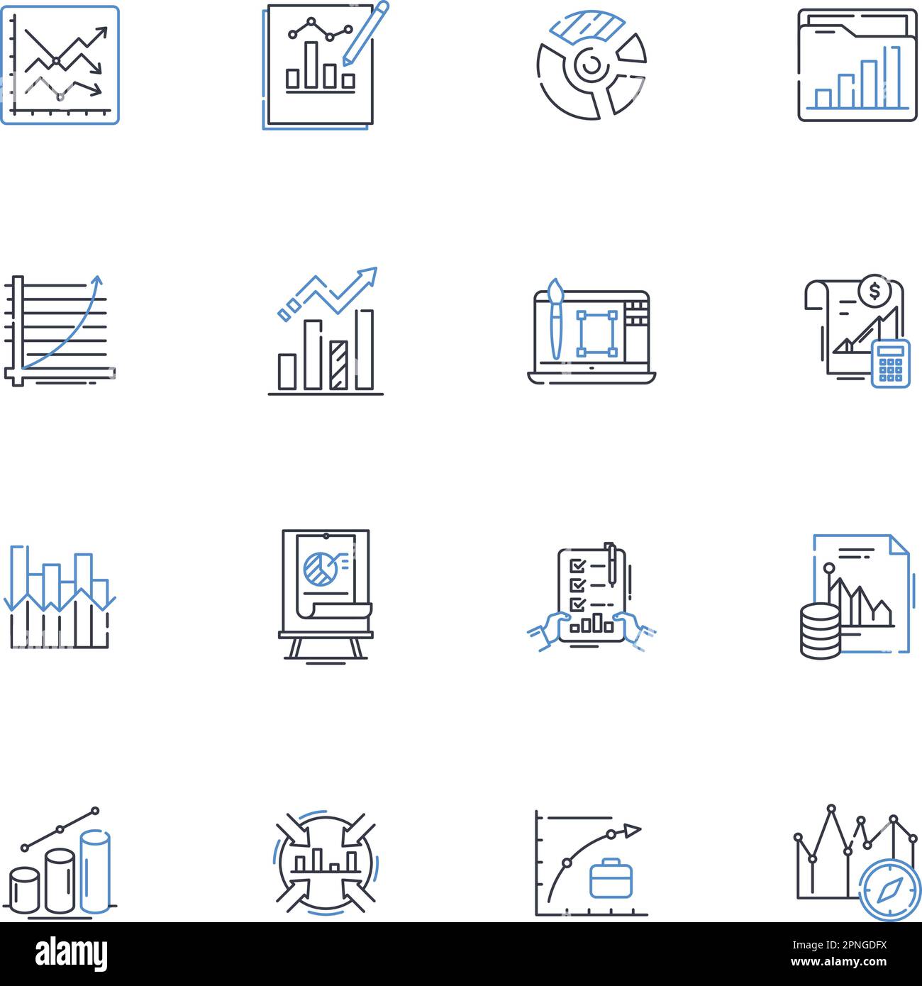 Breakdowns analyses line icons collection. Failure, Diagnosis ...