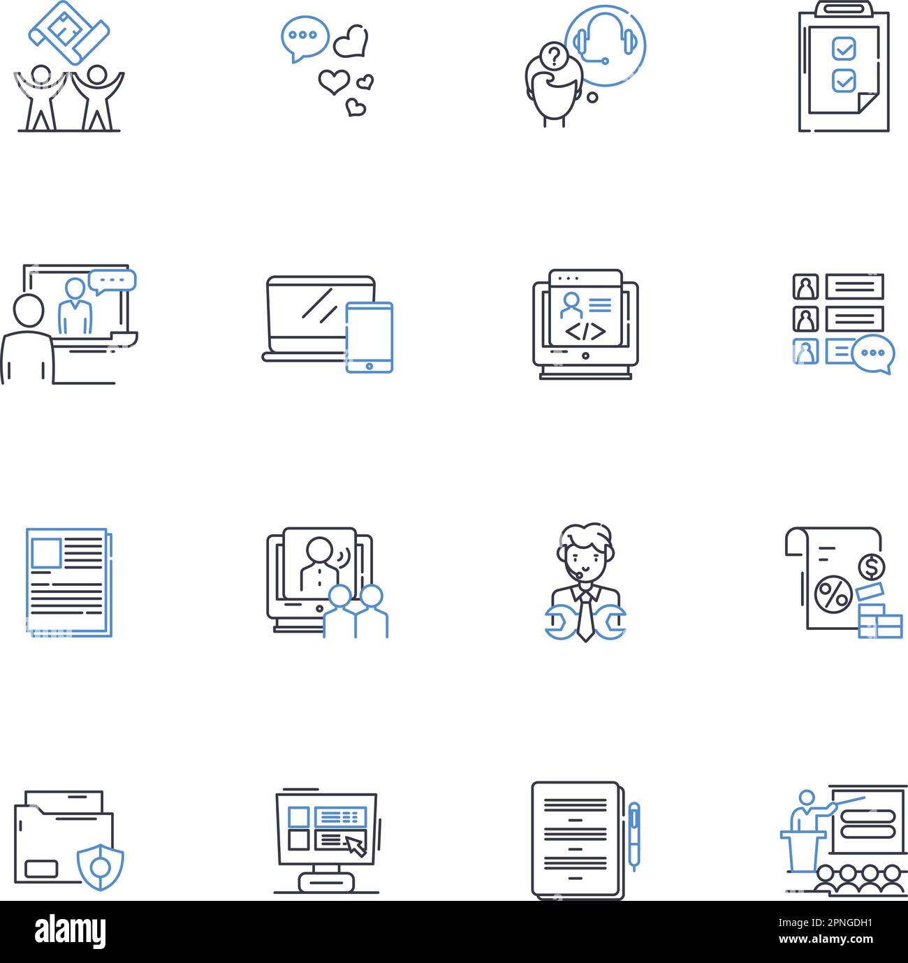 Photo blogging line icons collection. Snapshot, Capturing, Visuals ...