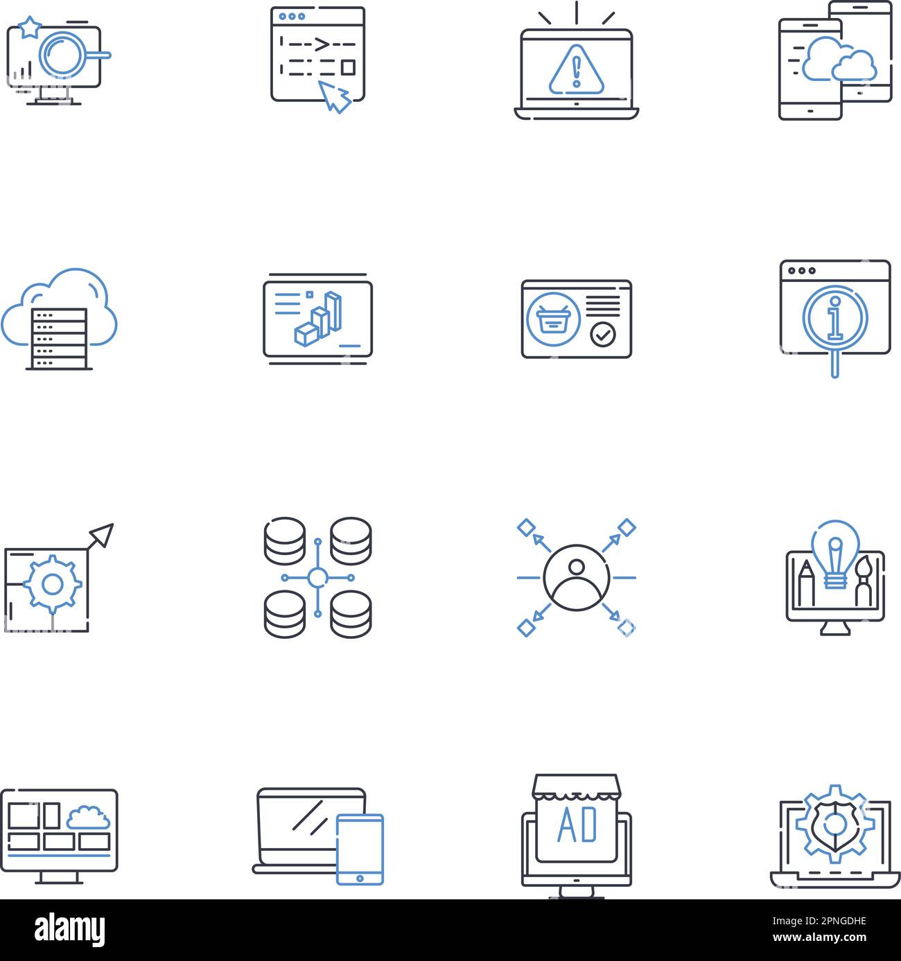 Interactive-based line icons collection. immersive, responsive, dynamic ...