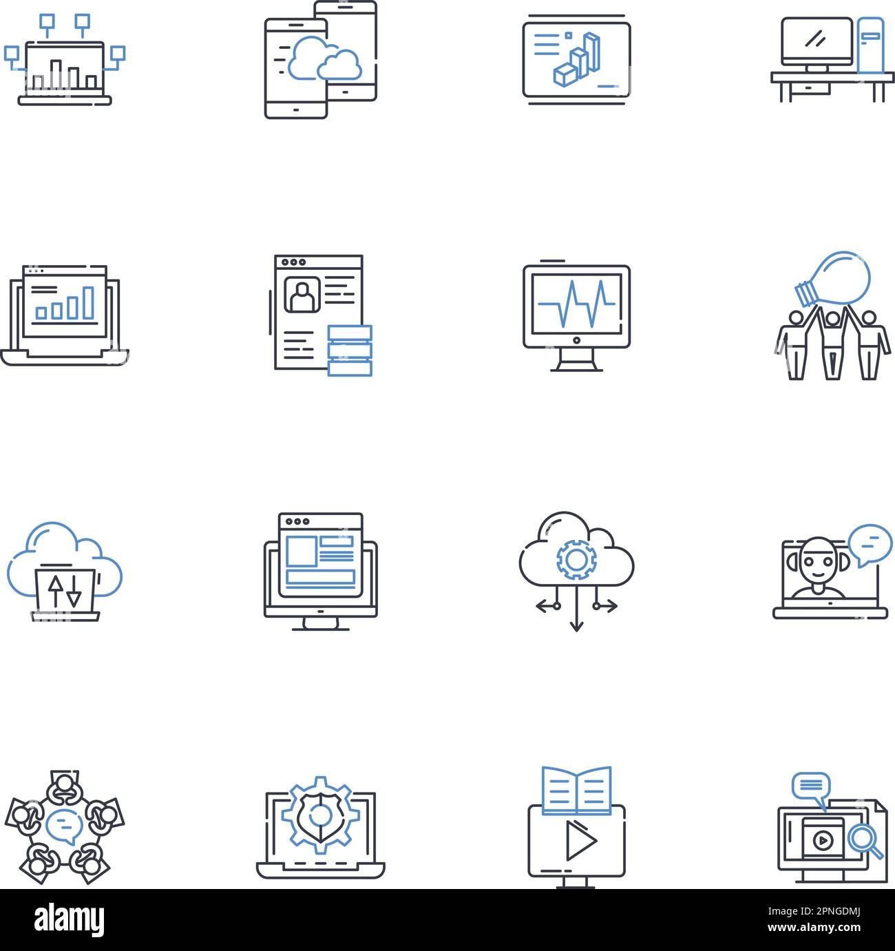 Online reputation line icons collection. Reputation, Brand, Image ...