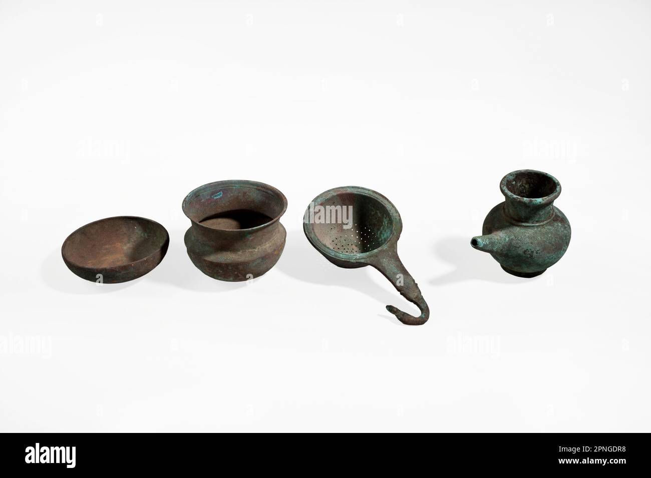 Persian Period bronze wine drinking vessels Stock Photo - Alamy