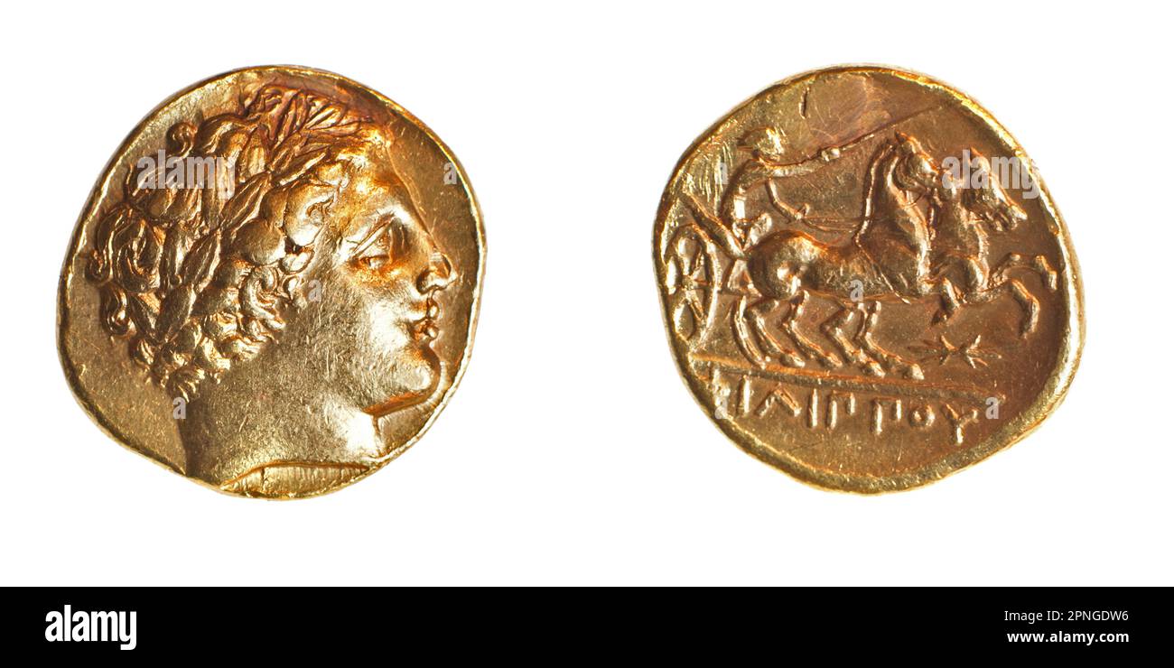 Philip II 359-336 BCE (Father of Alexander) Gold stater 8.5 Grams Left ...