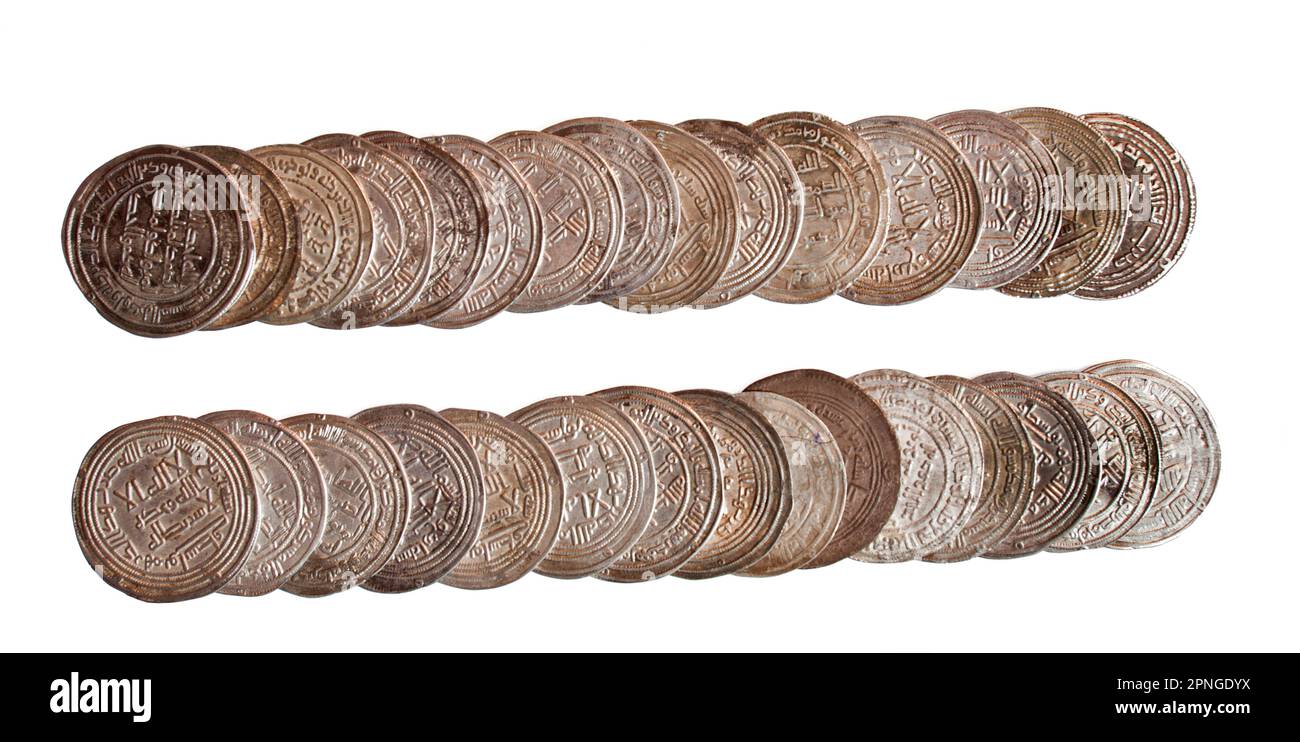 30 Islamic coins 8-10th century CE Stock Photo - Alamy